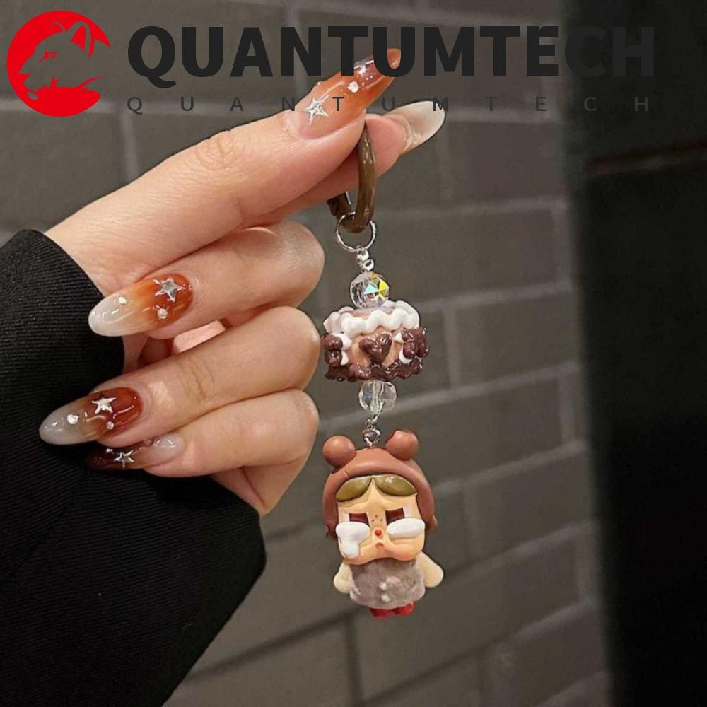 QUANTUMTECH Flocking Crybaby พวงกุญแจ, ซิลิกาเจลตุ๊กตาชุดตุ๊กตาพวงกุญแจ, 3D สีลูกกวาด Handmade ...