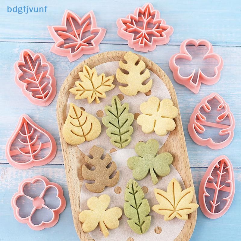 BDGF 8 ชิ้นน่ารักใบเครื่องตัดคุกกี้สําหรับเบเกอรี่คุกกี้ Mould กดใบ ...