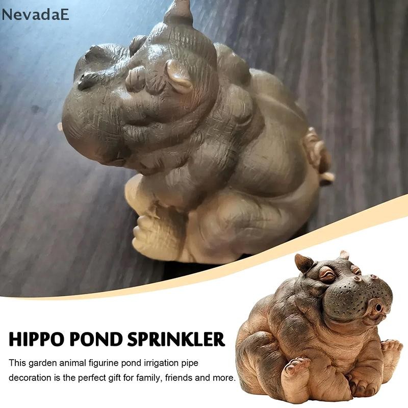 ND ใหม่ Hippo Decor Pond Spitter รูปปั้น Hippo Garden อุปกรณ์กลางแจ้ง ...