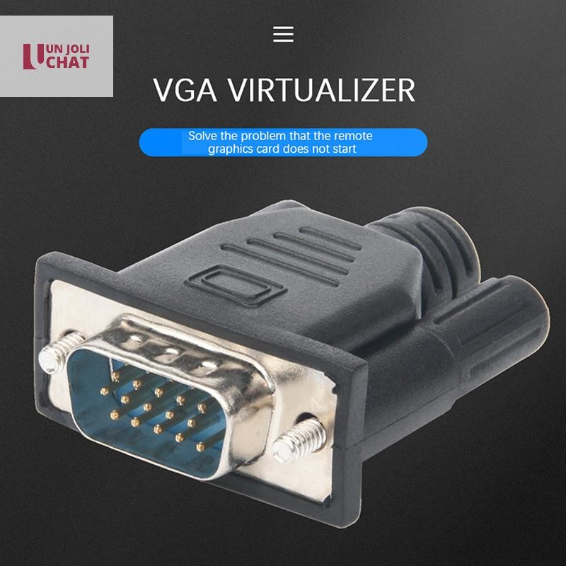 ดี 1080P 60HZ VGA Virtual Display Adapter ชาย Dummy Plug EDID Headless ...