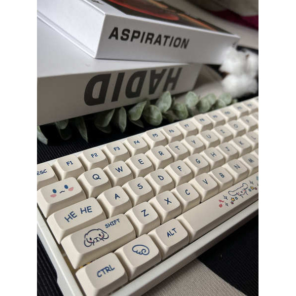 คีย์แคปใส keycap Cinnamon Dog Keycaps XDA Sublimation PBT คีย์บอร์ด ...