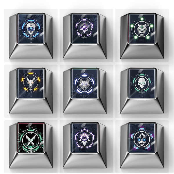 คีย์แคป keycap Valorant Kill Icon Keys สังกะสีอัลลอยด์โลหะ Keycaps ลบ ...