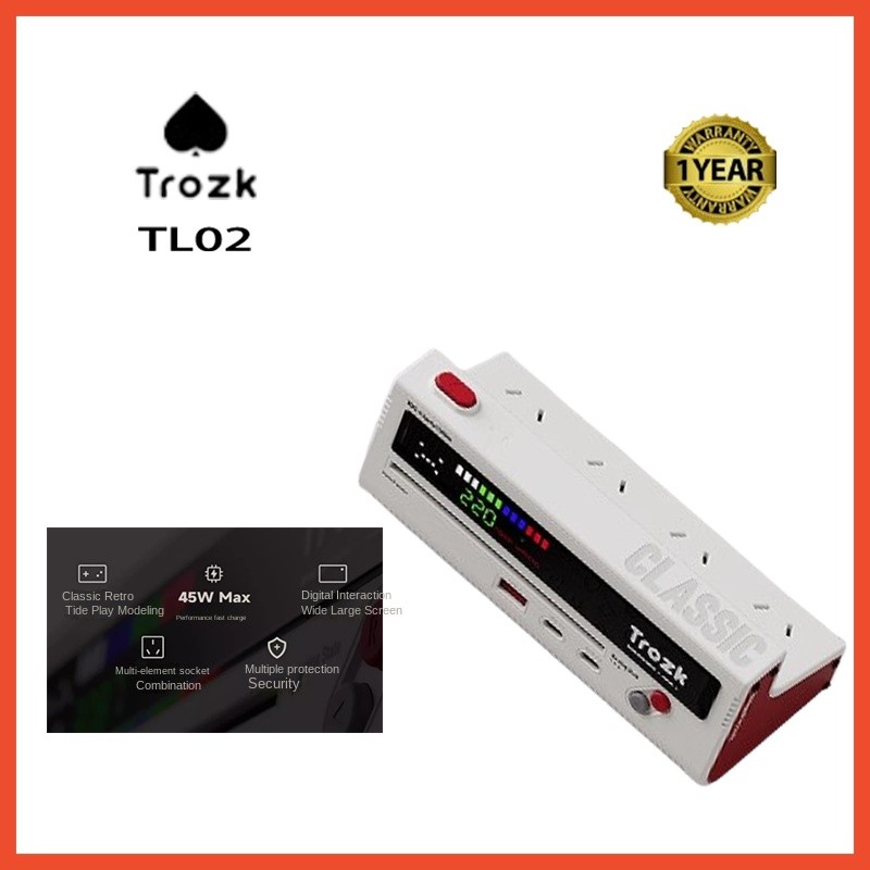 Trozk TC02 ซ็อกเก็ตเดสก์ท็อป 45W พร้อมพอร์ต USB | Shopee Thailand