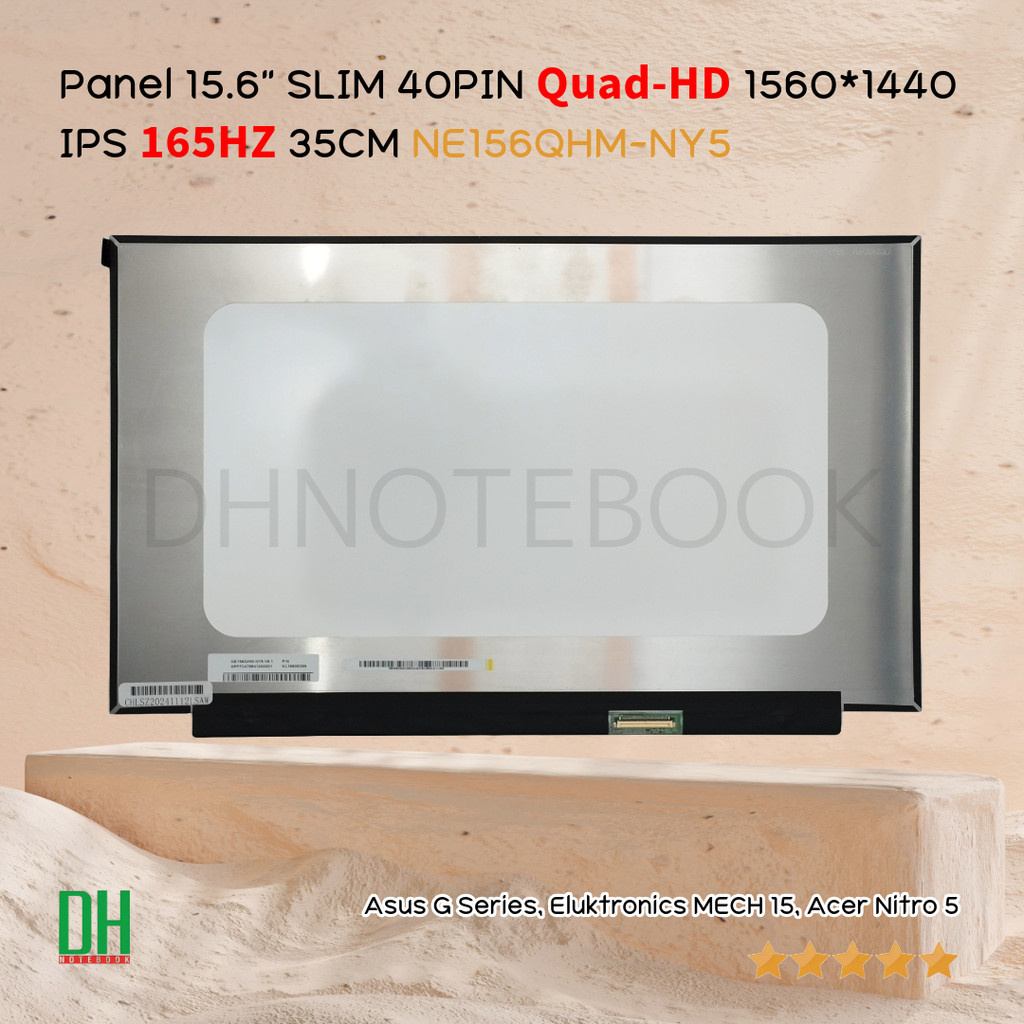 หน้าจอ LCD ขนาด 15.6 นิ้ว QHD IPS 165Hz โมเดล NE156QHM-NY5 รองรับ Asus G Series, Eluktronics ...