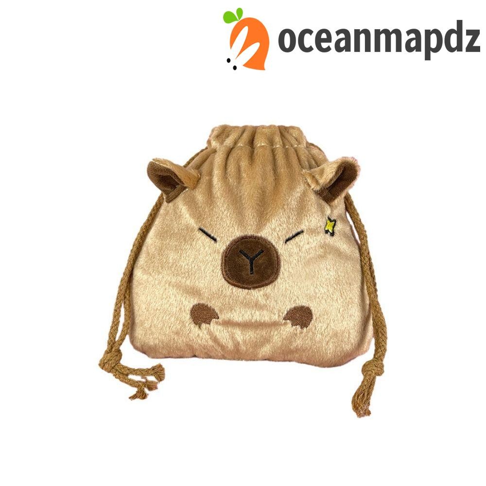 Oceanmapdz Capybara กระเป๋าตุ๊กตาน่ารักความจุขนาดใหญ่ Capybara Drawstring Bag, Kawaii เครื่อง ...