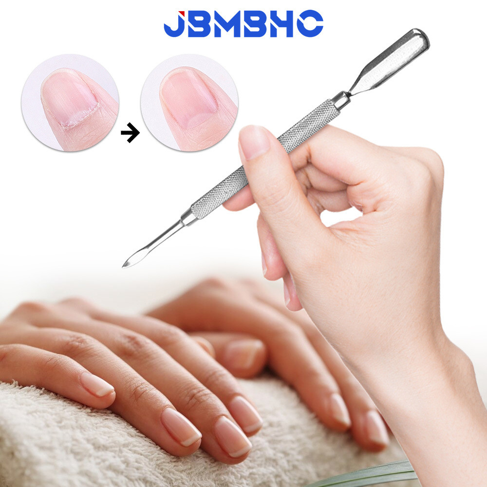 Double Heads Nail Pusher สแตนเลสแบนเล็บ Scraper Pedicure เล็บเครื่องมือ ...