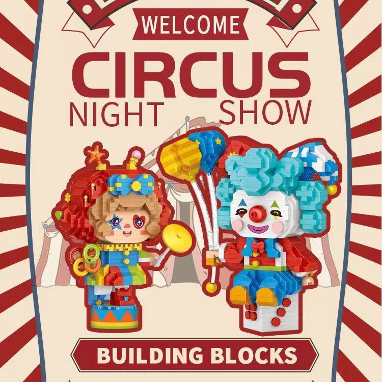 Loz Circus Clown Building Blocks อนุภาคขนาดเล็ก Paradise Clown Particle ...