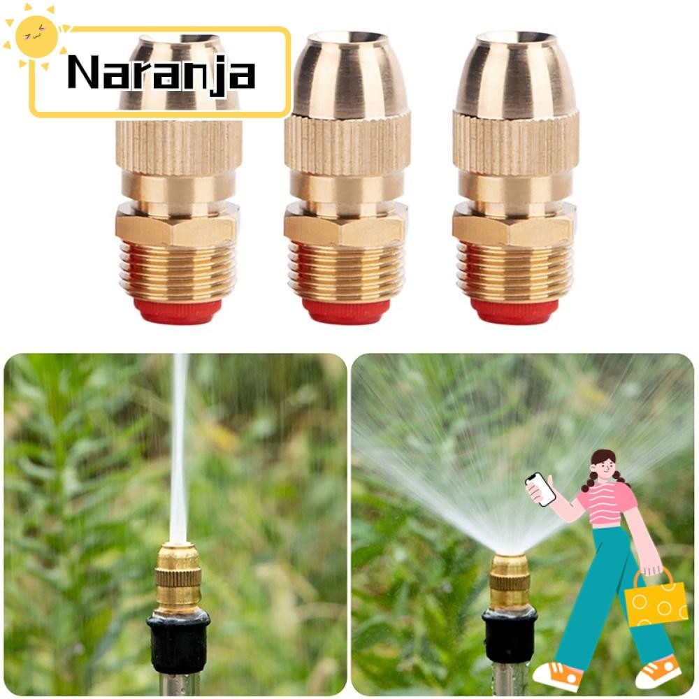NARANJA หัวสปริงเกลอร์, ทองเหลืองปรับ Atomizing Sprinkler หัวฉีด, สเปรย์ทองแดง Sprinklers รดน้ํา ...