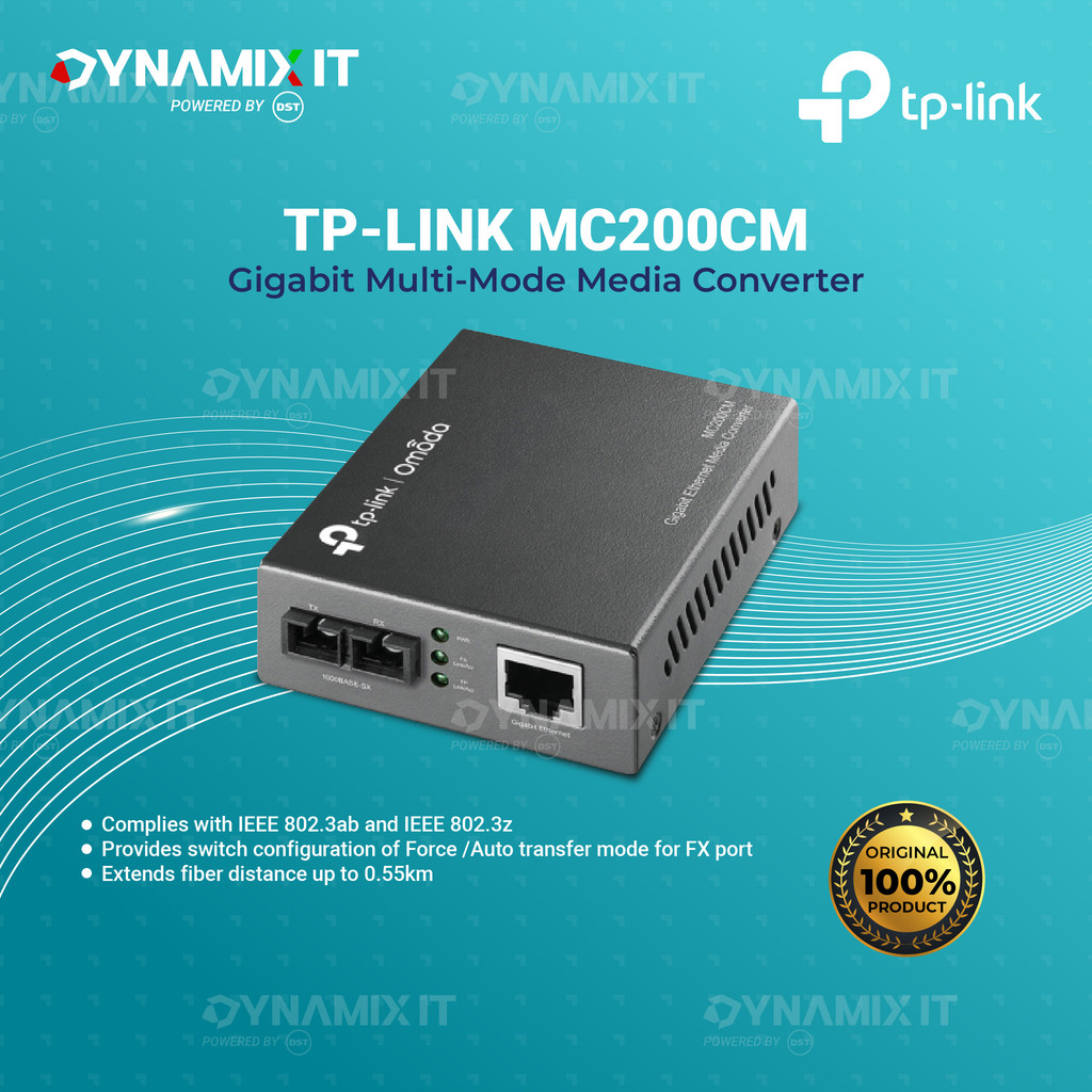 TP-Link / TPLink TL-MC200CM Gigabit Multi-Mode Media Converter FO ...