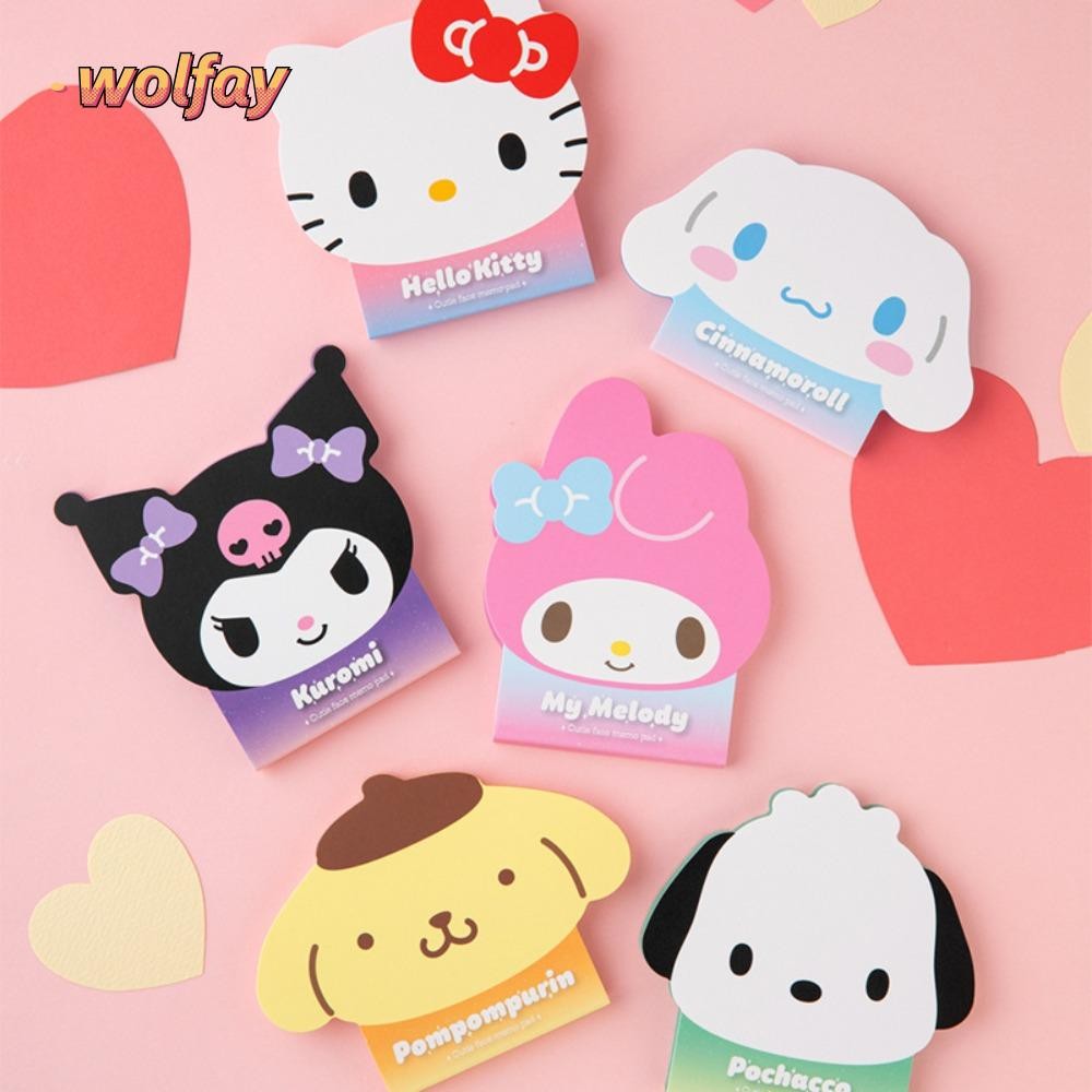 WOLFAY 50 ชิ้น Memo Pad, Sanrio Pochacco Hello Kitty Reminder Notes ...