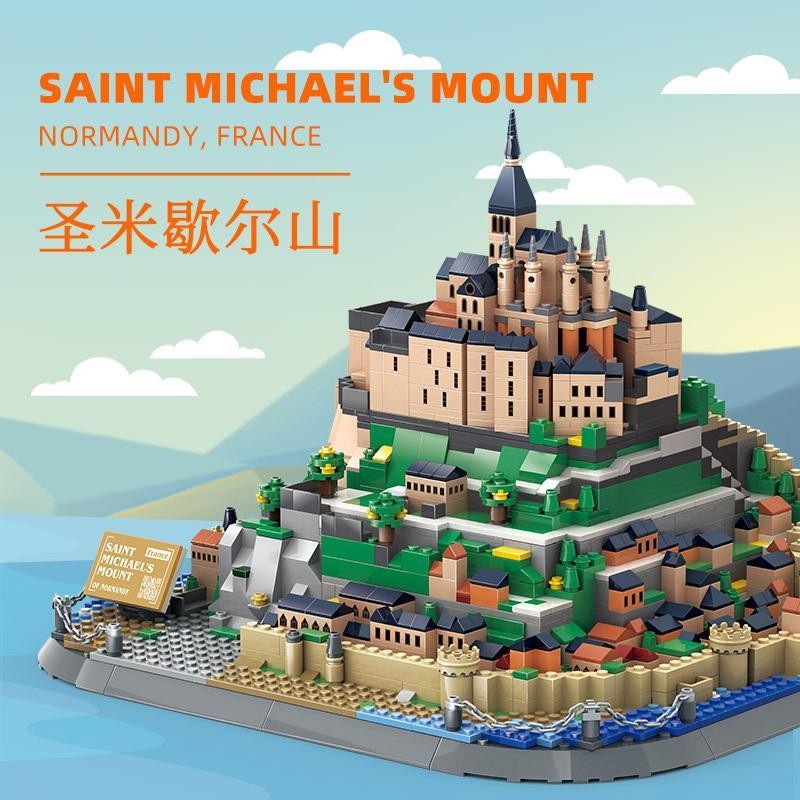 Wange ฝรั่งเศส Mount Saint-Michel World Architecture Street View Model ...