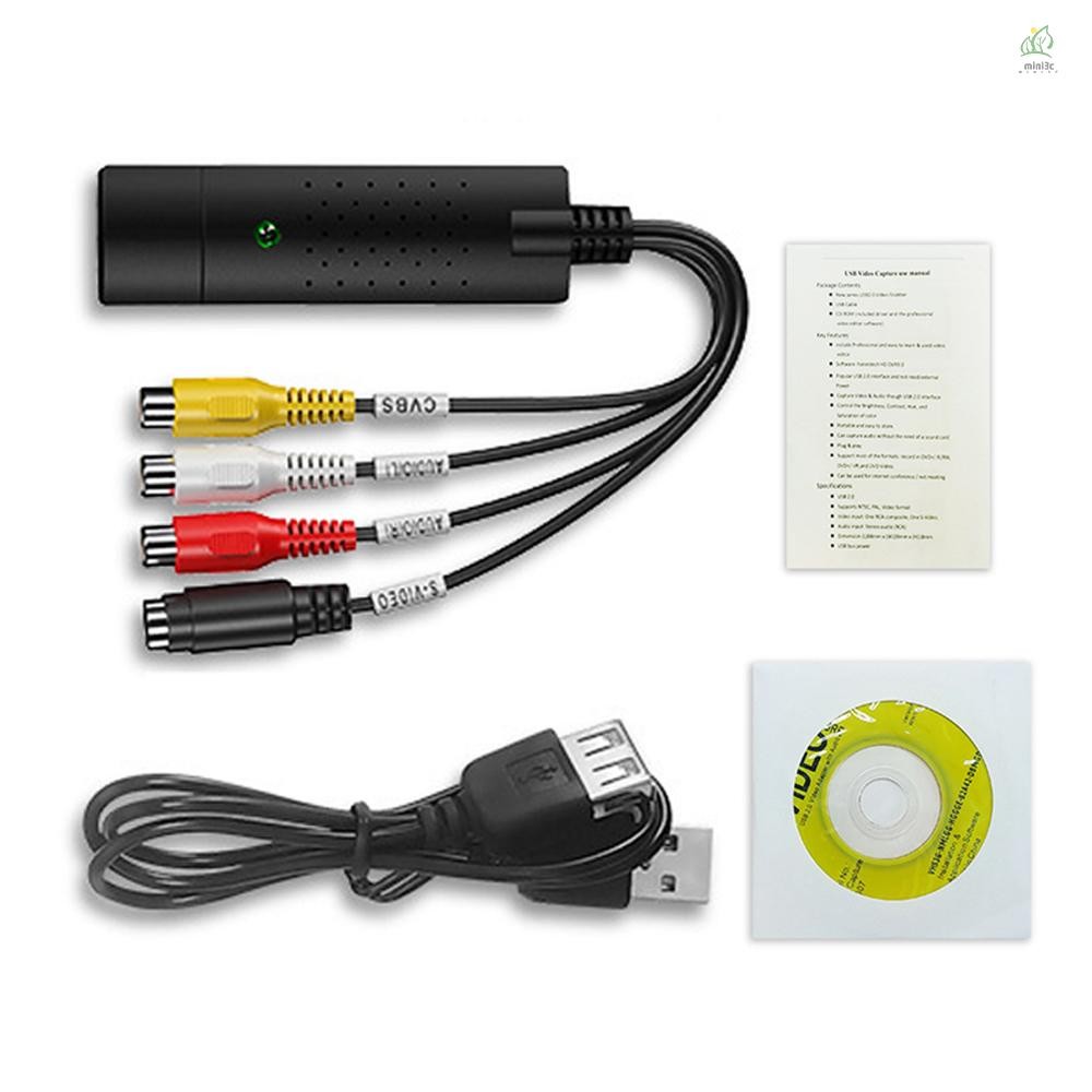 VHS to Digital Converter USB 2.0 Video Converter การ์ดจับภาพเสียง VHS Box VHS VCR TV to Digital ...