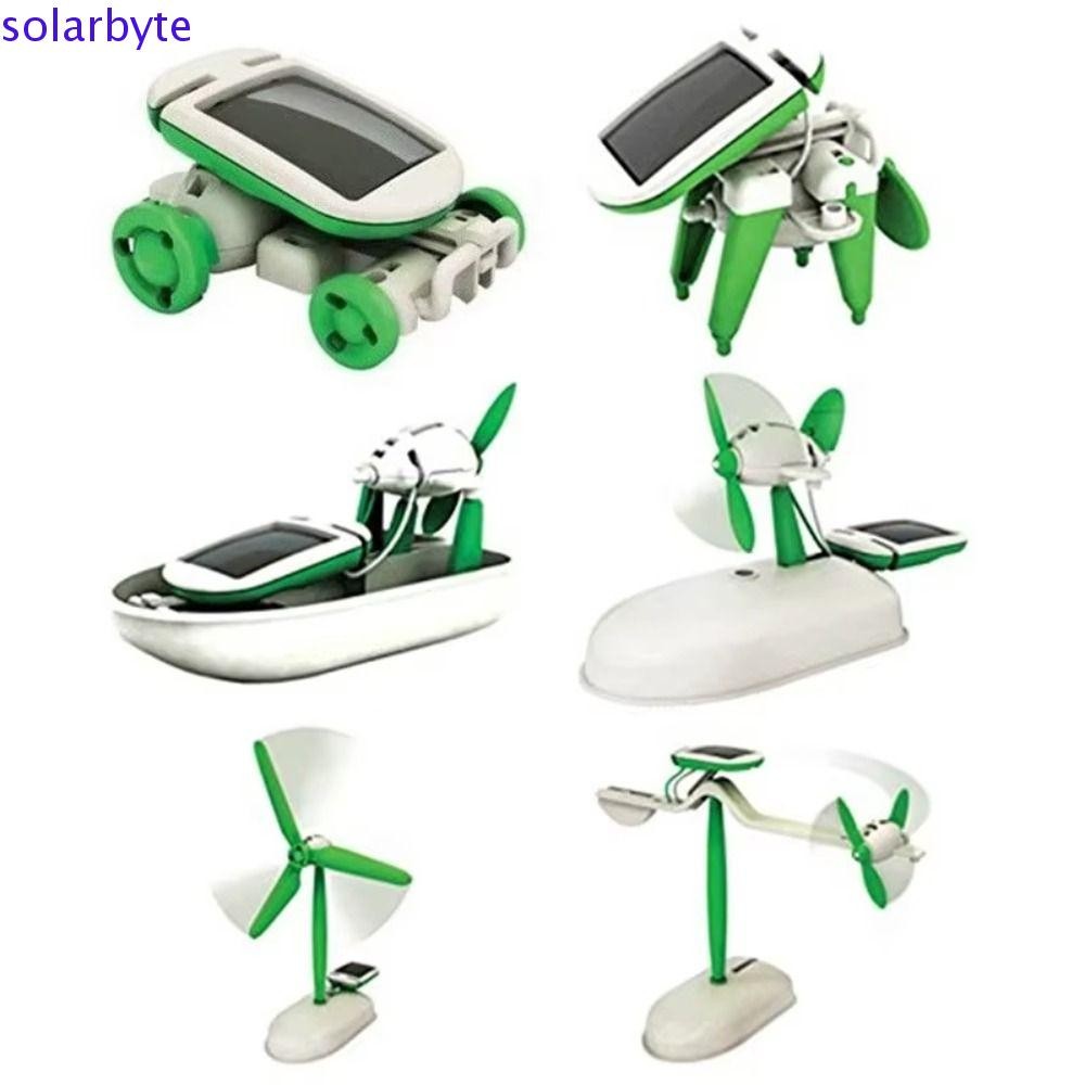 SOLARBYTE หุ่นยนต์พลังงานแสงอาทิตย์, Renewable Energy 6-In-1 ประกอบเรือพัดลม,ของขวัญวันเกิด ...