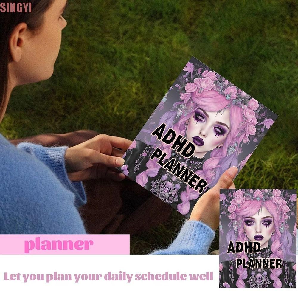 SINGYI ADHD Planner, Pastel Goth 43 หน้าสมุดบันทึก ADHD สร้างสรรค์แก้ไข ...