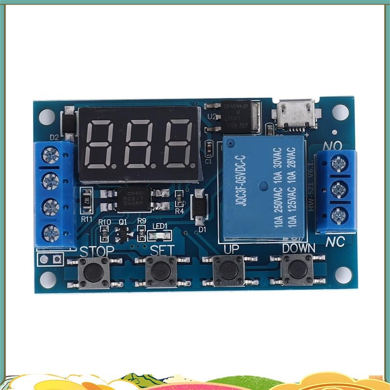 -521 Digital Time Delay 1 Way รีเลย์ Trigger Cycle Timer Delay Switch แผงวงจร Timing Control ...