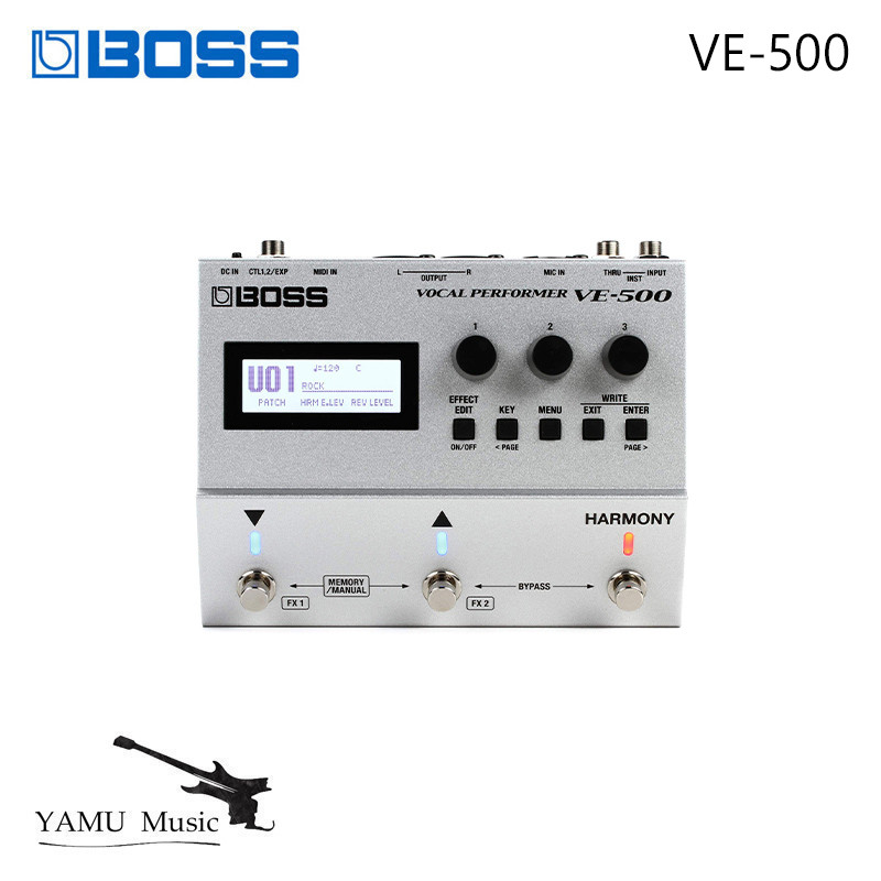BOSS VE-500 Vocal Performer Multi-Effects Stompbox อัตโนมัติ Vocal และ ...