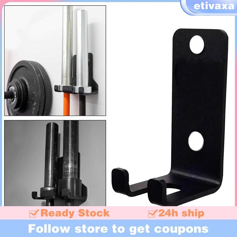 [Etivaxa] Heavy Duty Barbell Storage Holder Bar Rack Wall Mount Space ...