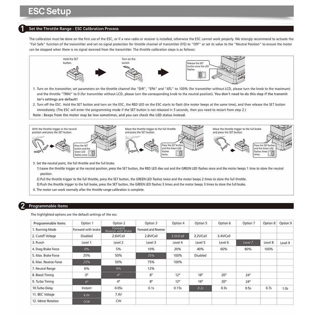 Hobbywing QUICRUN 10BL60 G2 Brushless ESC Buit-in BEC 6 V/7.4V 2S Lipo ...