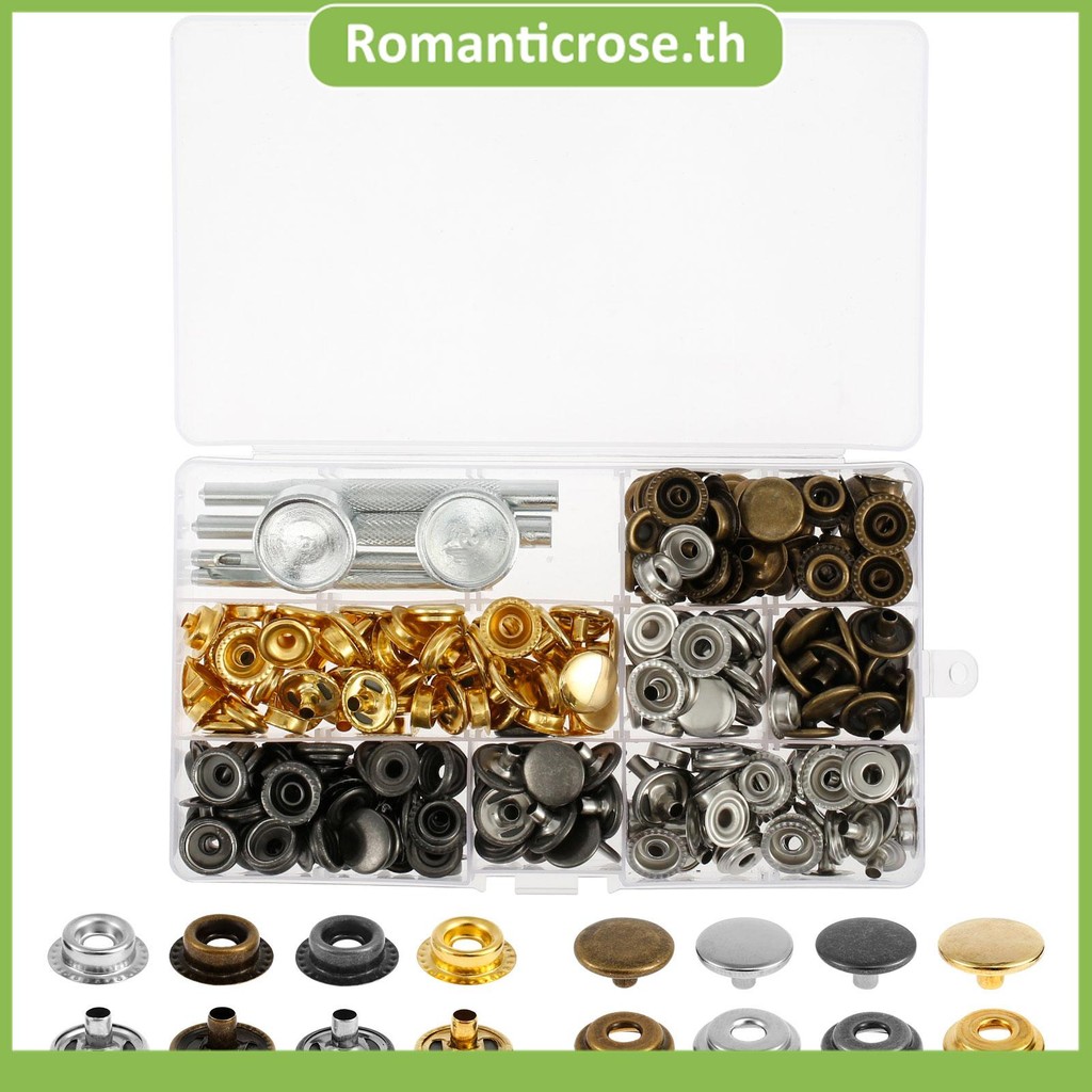 หนัง Snap Fasteners Kit อเนกประสงค์ใช้งานง่าย Snap Press Studs สําหรับ ...
