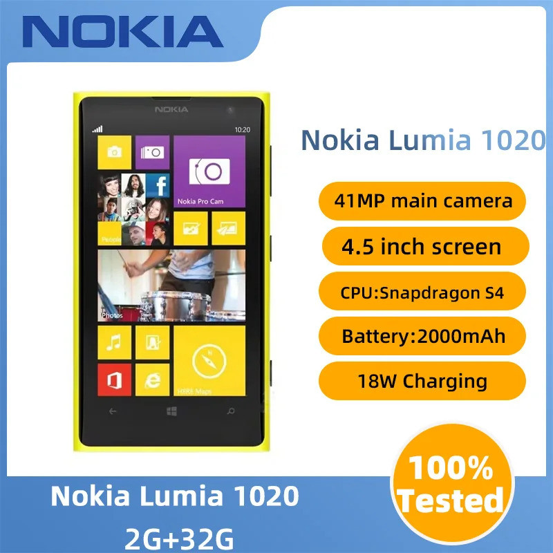 Nokia Lumia 1020 Unicom 3G SmartPhone CPU Qualcomm Snapdragon S4 41MP ...