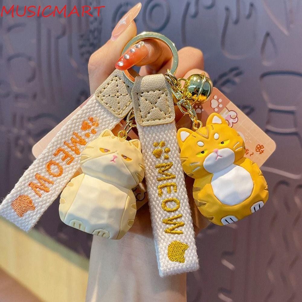Musicmart การ์ตูนแมวพวงกุญแจ,3D Meow Meow Series พวงกุญแจรถ,แบบพกพา ...
