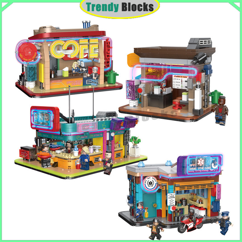KS001-04 Cyberpunk Series Street Scene Building Blocks ของขวัญของเล่น ...