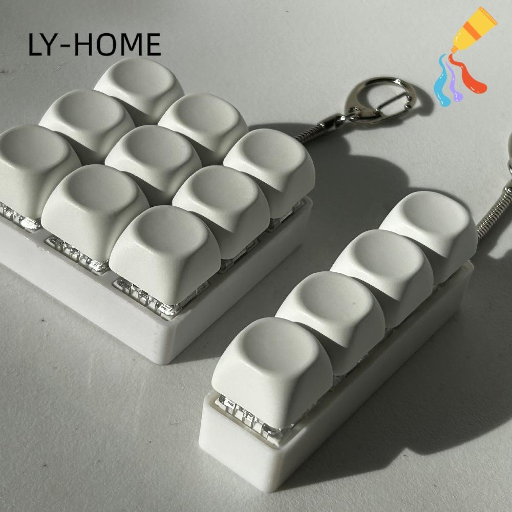 LY พวงกุญแจ Fidget, ปุ่มปุ่ม Keycap Finger Keyboard Cap, ผ่อนคลาย DIY ...