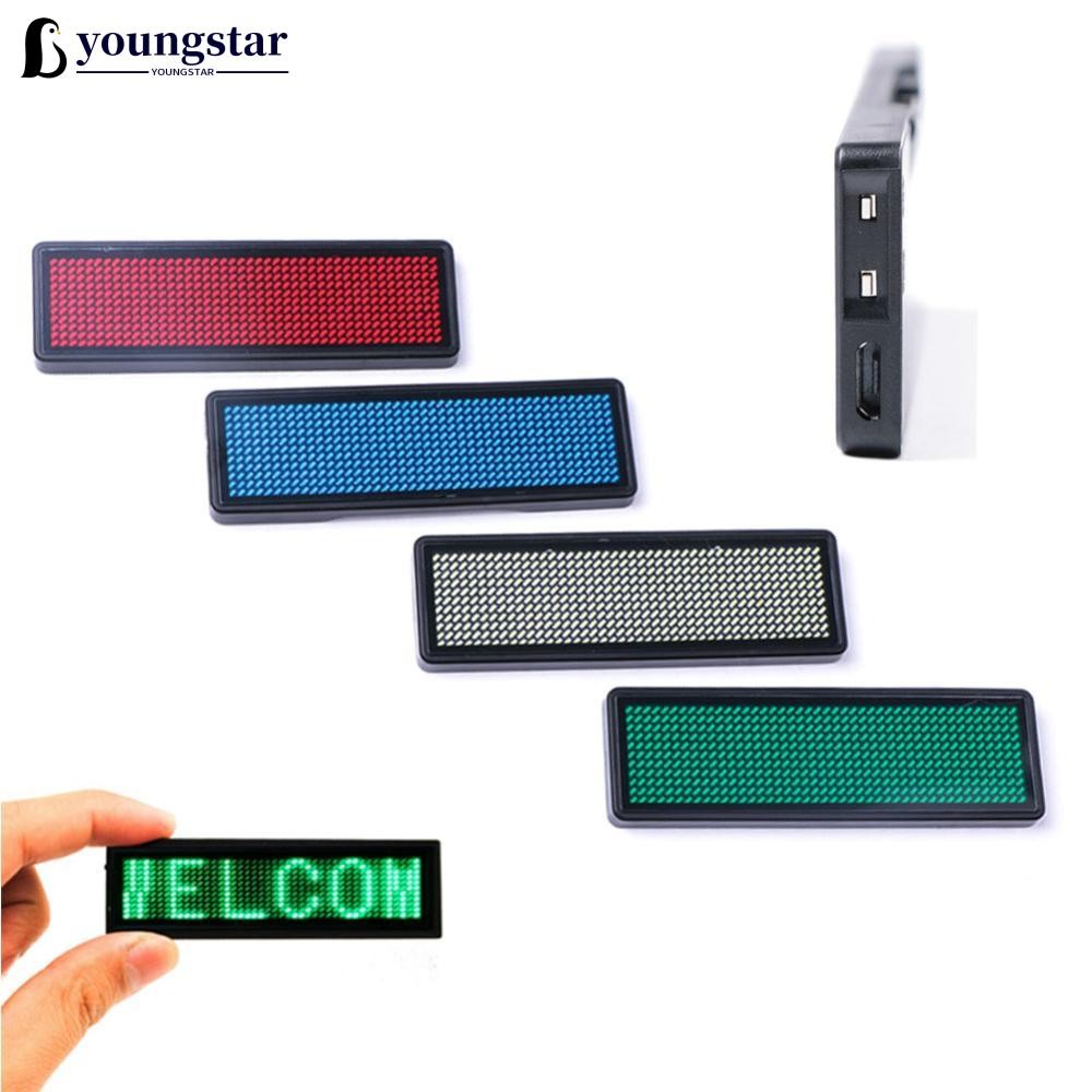 FY Mini LED Digital Programmable แบบชาร์จไฟได้ Scrolling ชื่อข้อความ ...