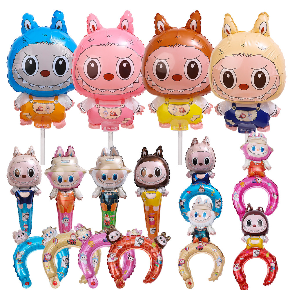 5 ชิ้น Labubu อลูมิเนียมฟิล์มบอลลูน - Baby Shower อุปกรณ์จัดงานแต่งงาน ...