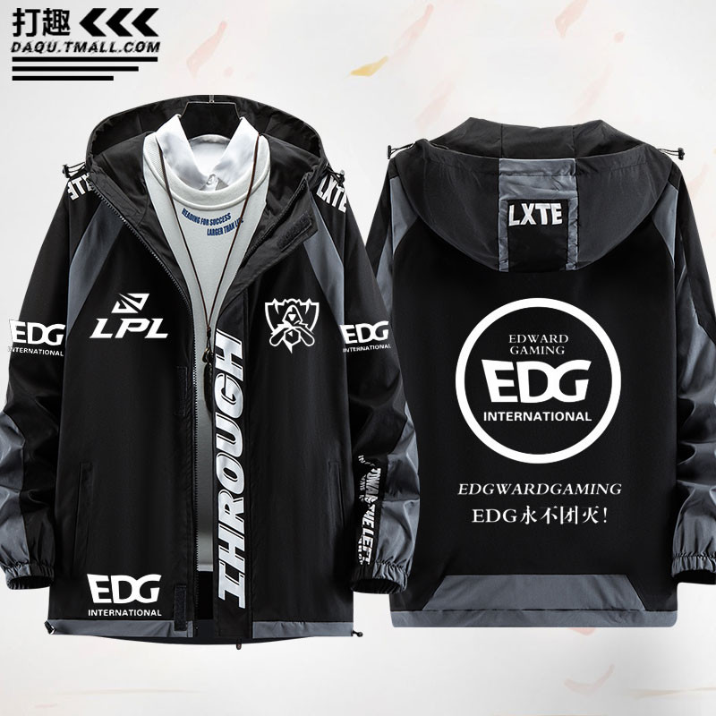Edg Hero Game LPL League Merchanded Hooded Jacket เสื้อแจ็คเก็ตกลางแจ้งพิมพ์เสื้อแจ็คเก็ตที่ ...