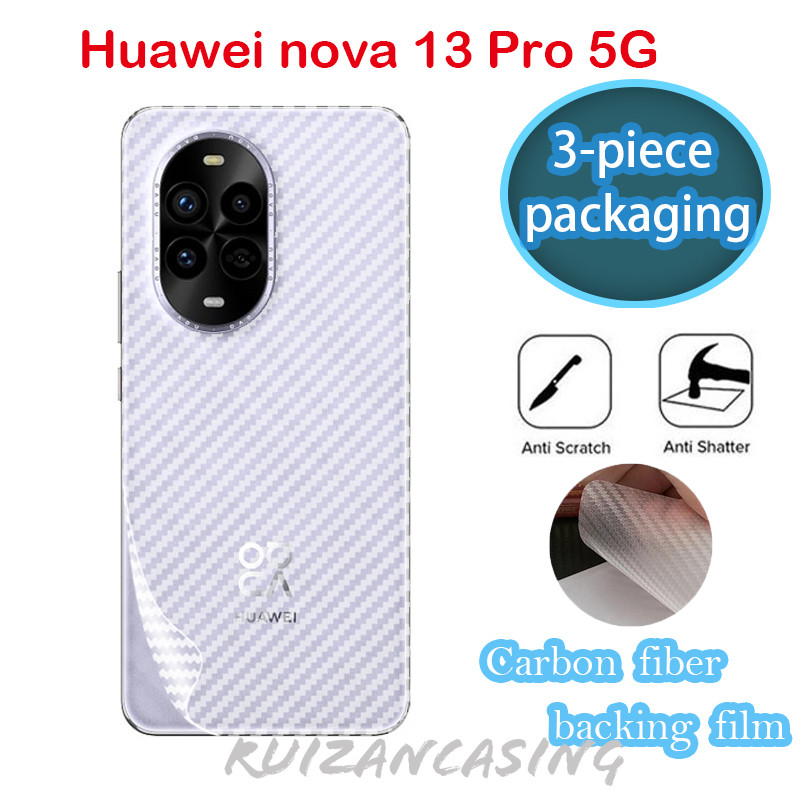 3d กลับคาร์บอนไฟเบอร์โทรศัพท์หน้าจอกลับฟิล์มสําหรับ Huawei Nova 13 Pro 5G 4G Nova13 Pro ...