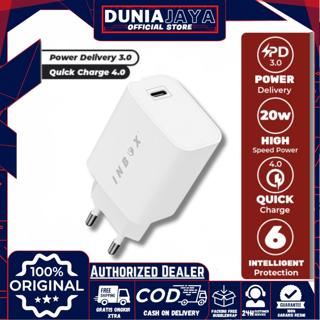Inbox PDA-5 Charger 20W PD 3.0 QC 4.0 Power Delivery Adapter Adapter ...