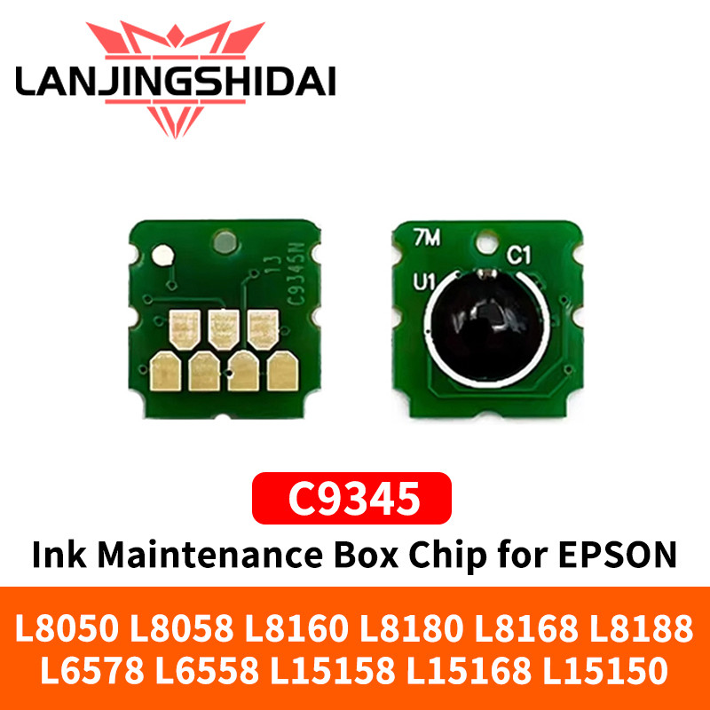 C9345 หมึกกล่องบํารุงรักษาชิปสําหรับ EPSON L8050 L8058 L8160 L8180 L8168 L8188 L6578 L6558 ...