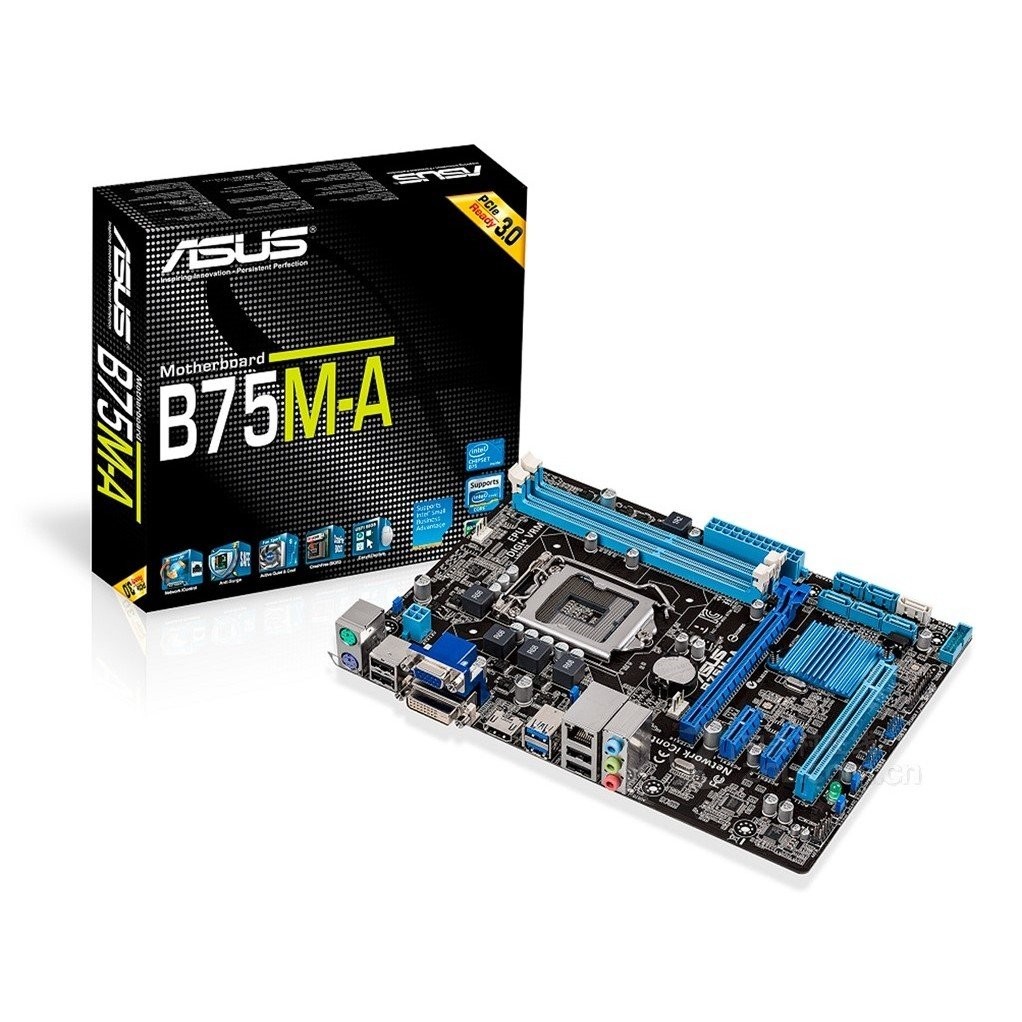 รับประกันหนึ่งปี! เมนบอร์ดเดสก์ท็อป Asus B75M-A B75 1155 พิน H77 Z77 | Shopee Thailand