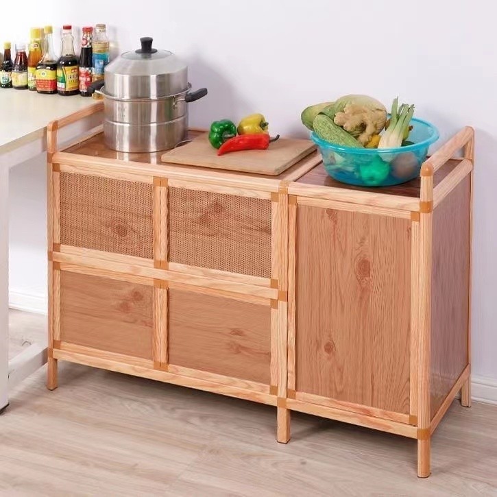 Kitchen cabinet Simple stove cabinet Aluminum alloy storage cabinet Gas ...