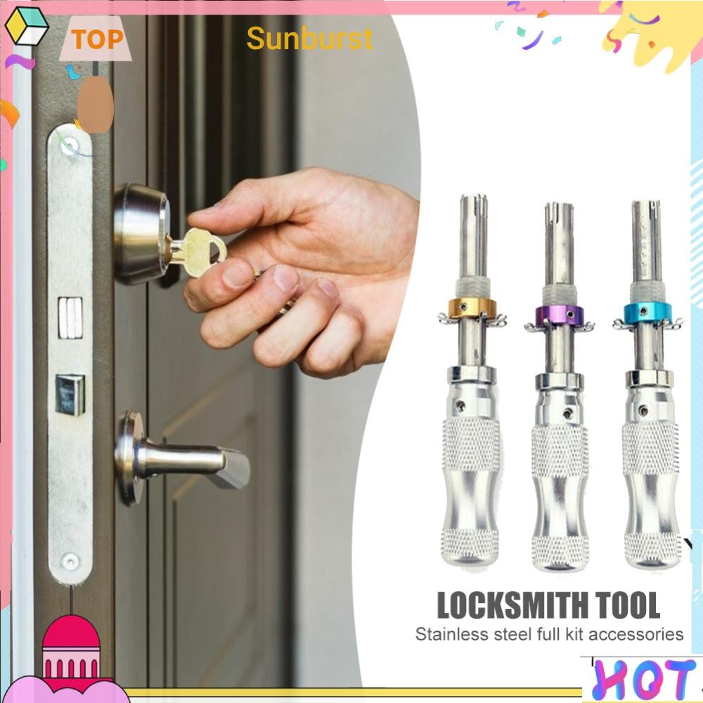 3 ชิ้น Tubular 7 Pins Lock Pick Tool Locksmith Tool Lock Pick Set ...