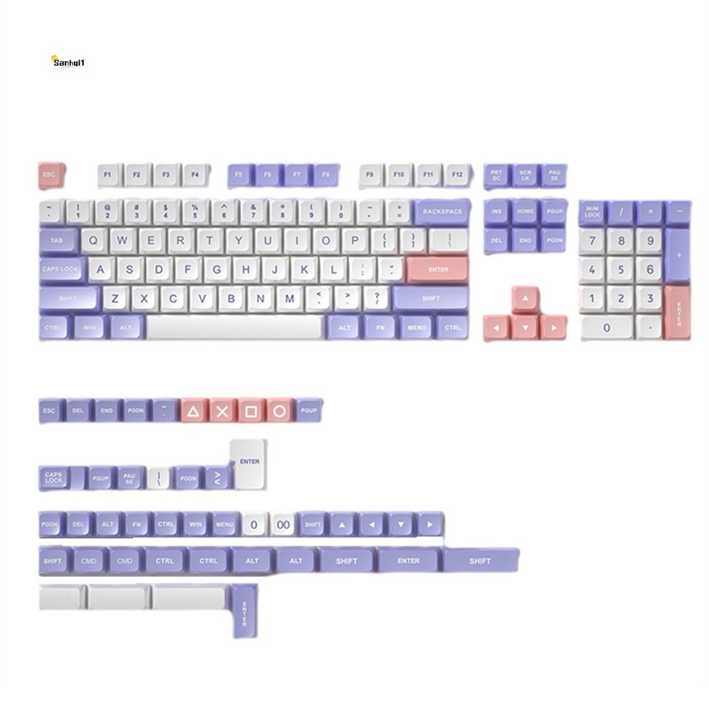 150 คีย์คีย์บอร์ด PBT Double-Shot Keycaps DSA PBT Profile Keycaps ...
