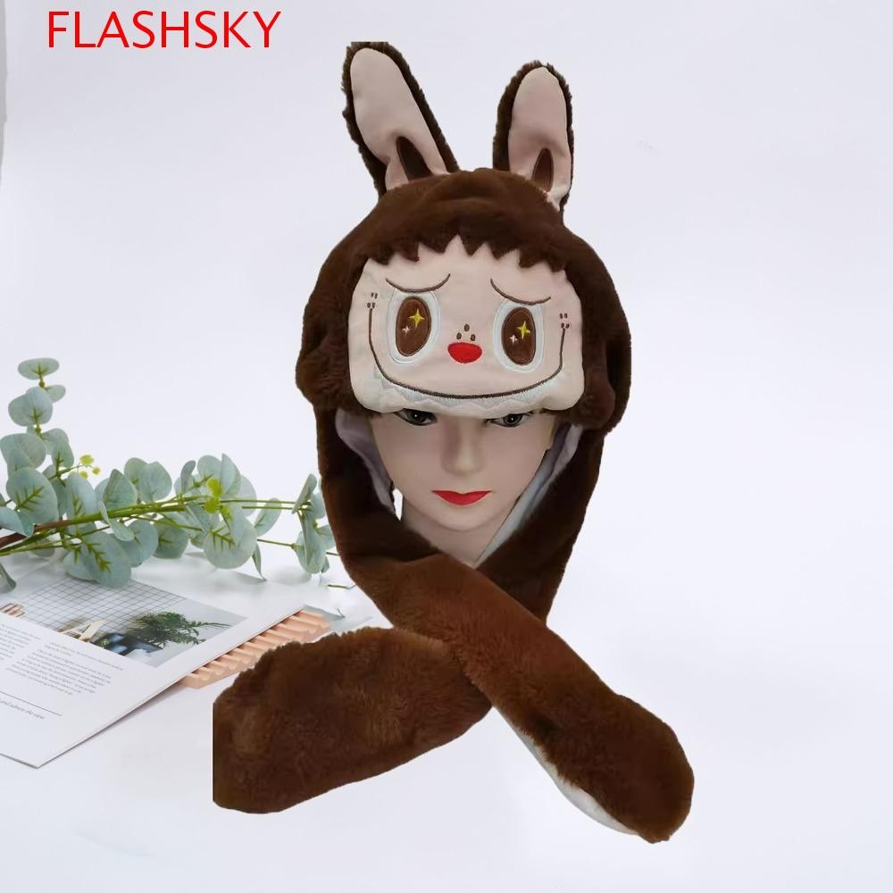 Flashsky Labubu Jumping Up Cap, Luminous Rabbit Labubu Ear Moving Hat ...