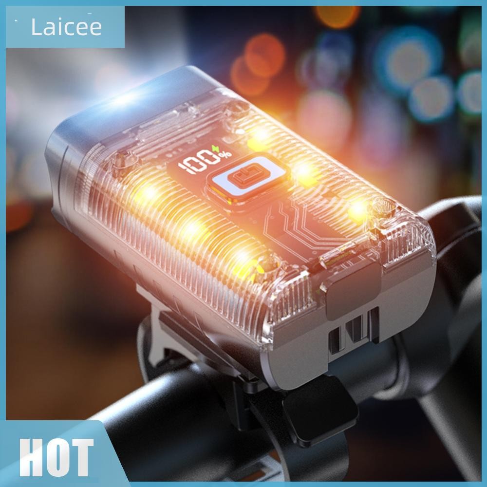 [Laicee.th] ไฟหน้าจักรยาน LED USB โคมไฟแสดงพลังงานแบบชาร์จไฟได้อุปกรณ์จักรยาน | Shopee Thailand