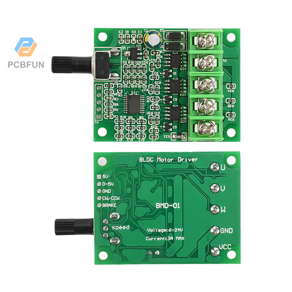 Pcbfun DC 3-Phase Brushless Hallless มอเตอร์ควบคุมมอเตอร์ 6V12V24V ออปติคัลไดรฟ์ฮาร์ดดิสก์พัดลม ...