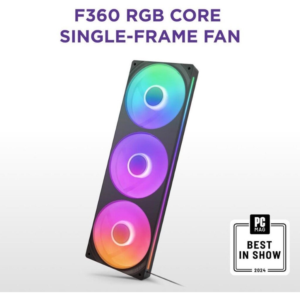 NZXT F360 RGB CORE 360mm Single-Frame RGB Fan : RF-U36HF-B1/RF-U36HF-W1 ...