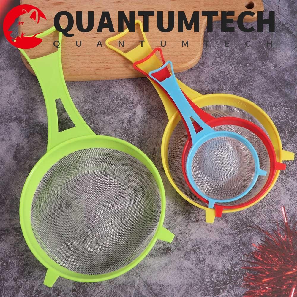 QUANTUMTECH 4 ชิ้น/เซ็ตตะแกรงแป้ง,พร้อมที่จับ Multi ขนาด Scoop กระชอน, เครื่องมืออบ Fine ตาข่าย ...