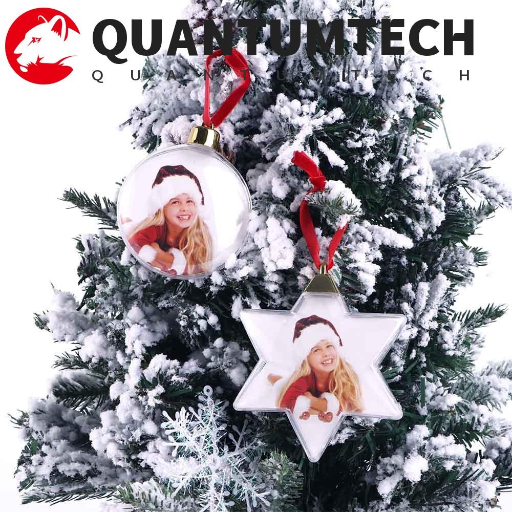 QUANTUMTECH เครื่องประดับต้นคริสต์มาสสร้างสรรค์ 1 ชิ้นงานฝีมือ DIY รูปทรงสร้างสรรค์พร้อมกรอบรูป ...
