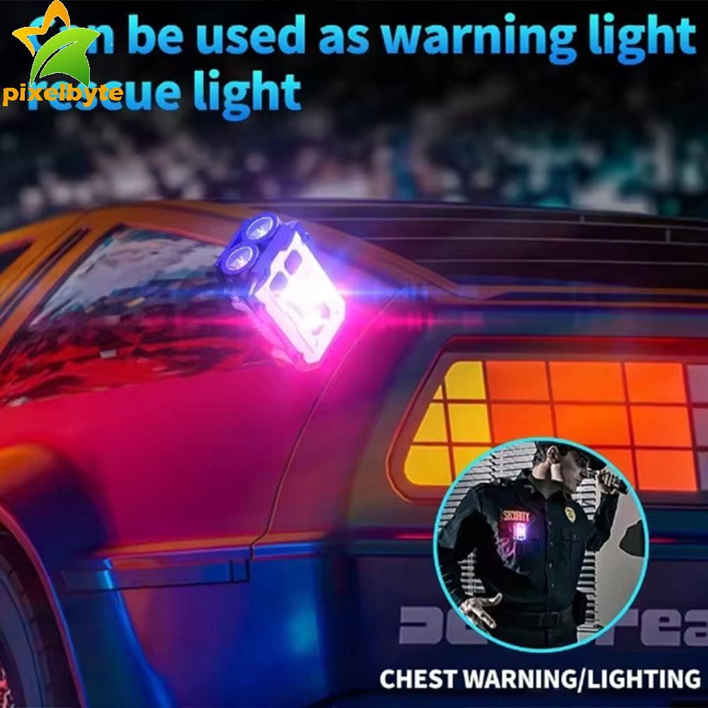PIXELBYTE ไฟฉายขนาดเล็ก,พร้อมคลิปด้านหลัง LED + COB พวงกุญแจไฟฉาย,มัลติฟังก์ชั่นกันน้ํา USB ...