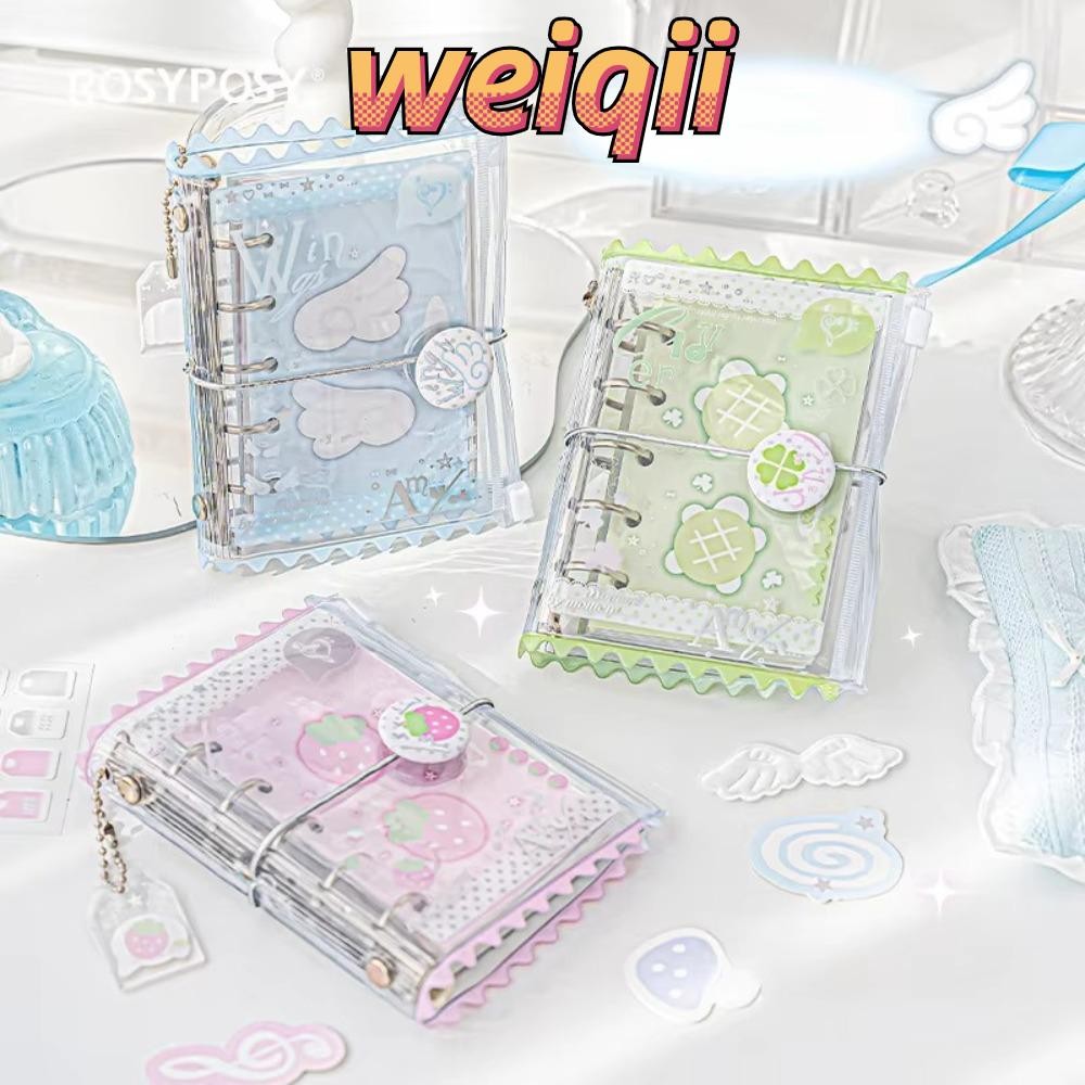 WEIQII สมุดโน๊ตเกลียวหลวม, PVC สีสัน Dress-up M5 Binder Journal Book, แบบพกพา Mini Ins สไตล์ DIY ...