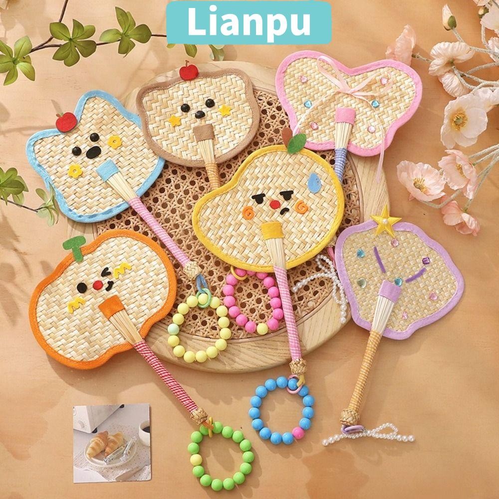 LIANPU พัดลมสานไม้ไผ่, พัดลม Pu มือหมุนไม้ไผ่, พัดลมงานฝีมือแฮนด์เมด ...