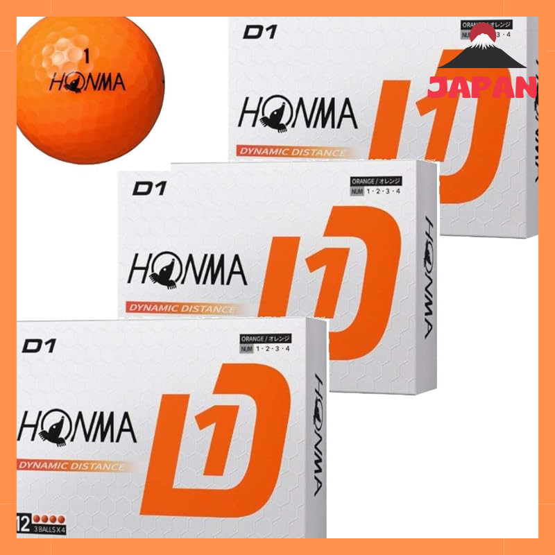 Honma Golf D1 Ball Golf Ball 2024 รุ่น Bt2401 สีส้ม 3 โหล 36 ลูกระยะทาง | Shopee Thailand