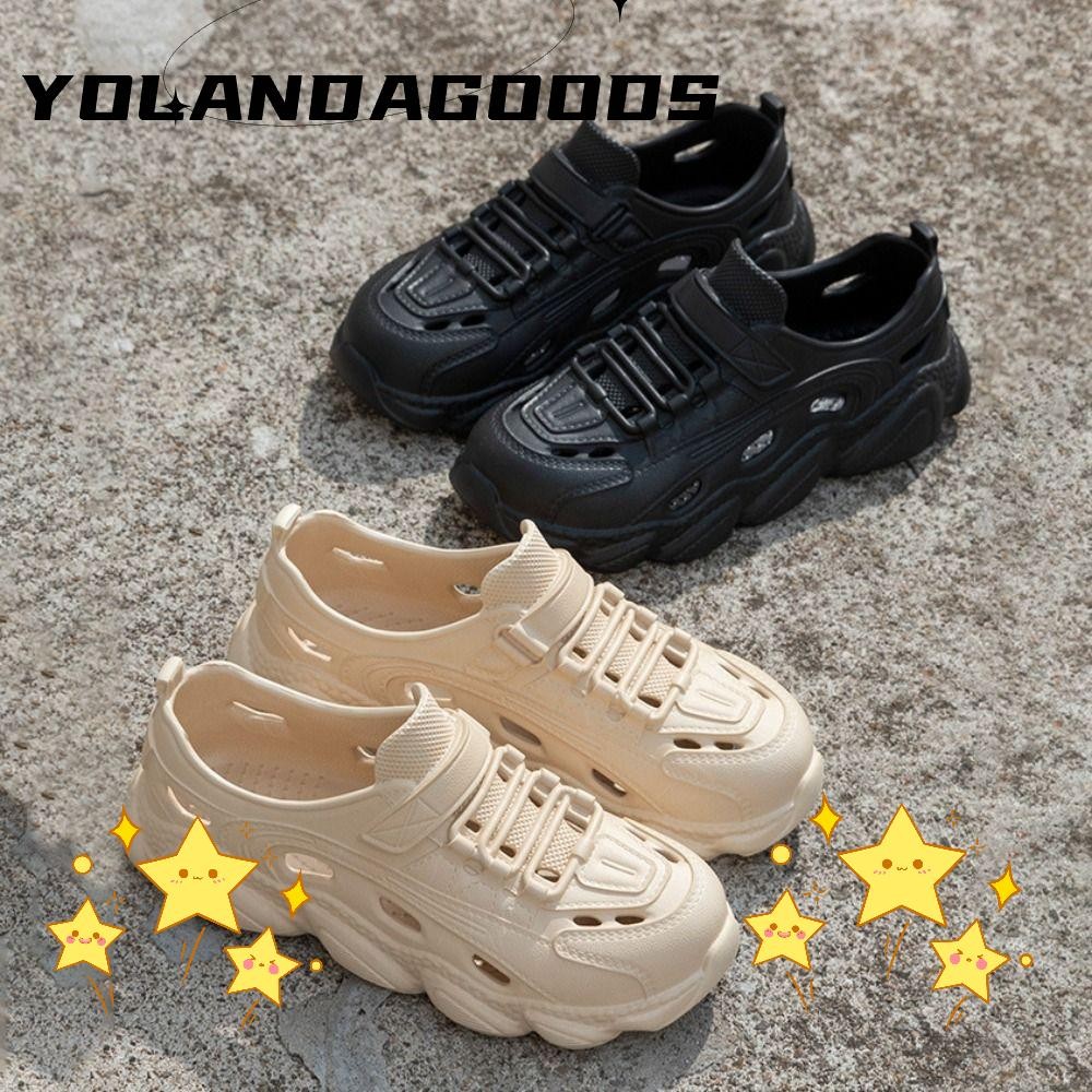 YOLA รองเท้าแตะกลวง, รองเท้าชายหาดน้ําหนักเบากันลื่น, Fasion EVA Casual ...