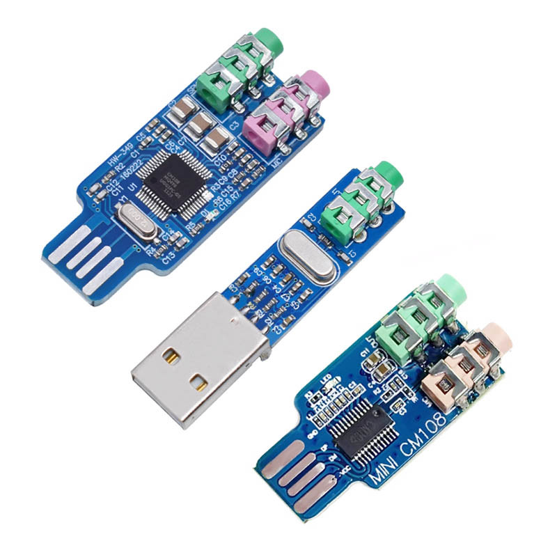 Mini USB DAC Mini USB DAC ถอดรหัส PCM2704 CM108 การ์ดเสียง USB Analog ...