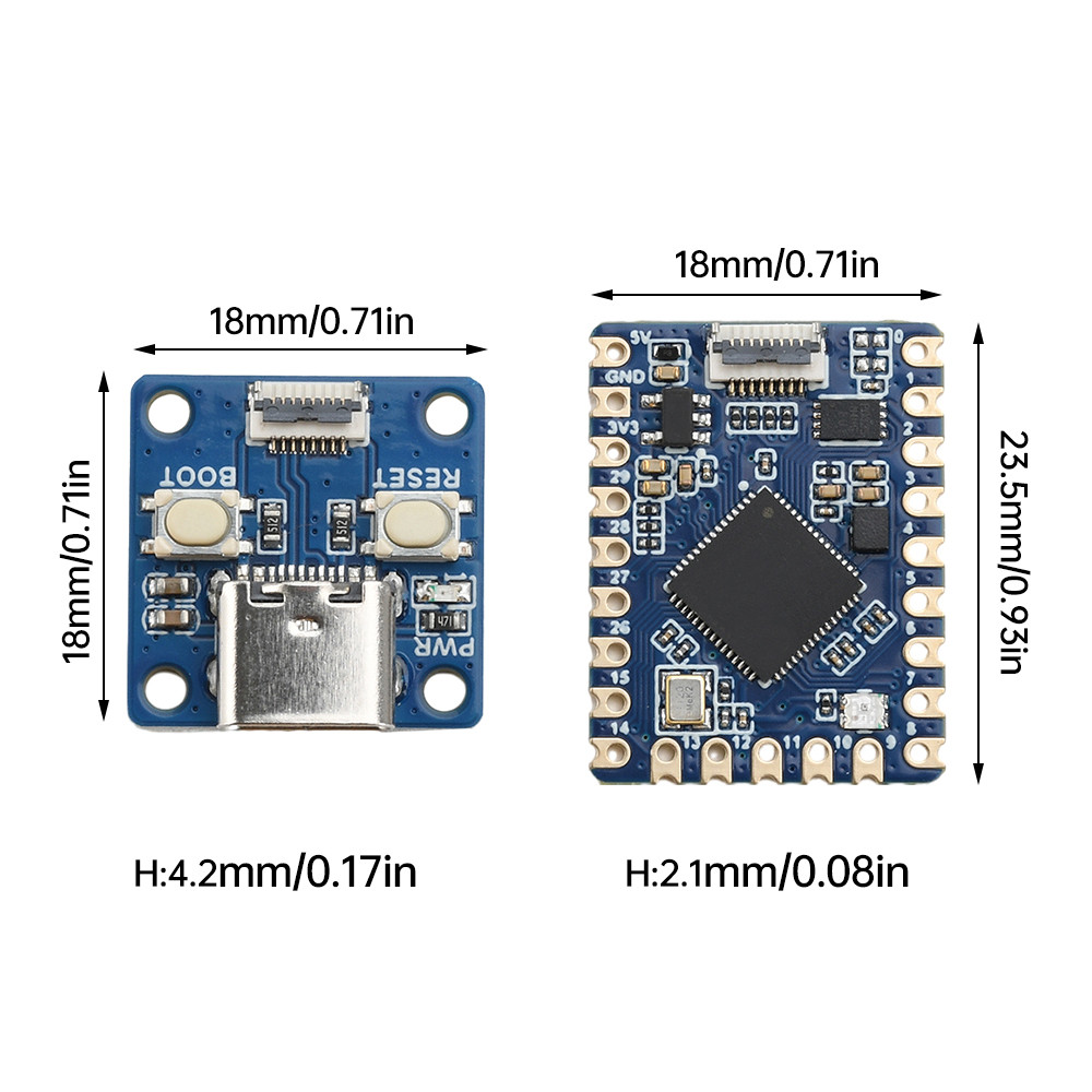 Pcbfun RP2350 Tiny Microcontroller บอร์ดพัฒนาตาม Rp2350A Dual Core Dual ...